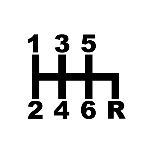 6 Speed Shift Pattern Sticker – Retrobot